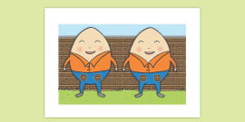 Humpty Dumpty Stick Puppets - Nursery Rhyme Puppets - Twinkl