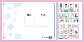 Twinkl Symbols: School Now, Next, Then Visual Aid Cards
