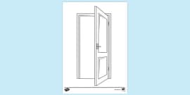 Door Colouring Sheet | Colouring Pages