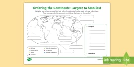 Continents of the World Worksheet KS1 (teacher made)