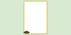 FREE! - Simple Silk Moth Blank Page Border | Page Borders | Twinkl