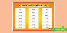 5 Letter Words Ending in -se Word Mat (teacher made)