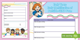 Incidents in an Early Years’ Setting Record Form