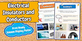 Electrical Conductors and Insulators Display Poster