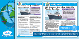 RRS Discovery 9000 Mile Atlantic Expedition - Daily NewsRoom Article (ages