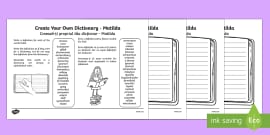 The Summer Games Key Vocabulary Create Your Own Dictionary