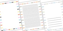 Calligram Word Cards (teacher made) - Twinkl