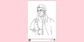 Elton John Colouring Sheet, Elton John - Twinkl