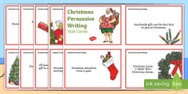 3-6 Christmas Writing Challenge Cards (Teacher-Made)