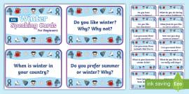 ESL Winter Speaking Games (teacher made) - Twinkl