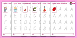 Capital Letter Formation Desk Mat (teacher made) - Twinkl