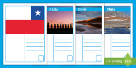 Chile A4 Colouring Flag (Hecho por educadores)
