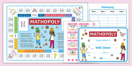 Change from £10 Mathopoly Board Game (Teacher-Made)