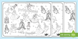 Design a Princess Cut and Stick Activity - Twinkl - KS1