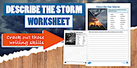 Describe the Storm Worksheet
