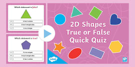 👉 2D Shapes True or False Challenge Cards - KS1 - Maths