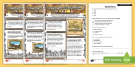 Great Fire of London Comprehension Reading Questions KS1