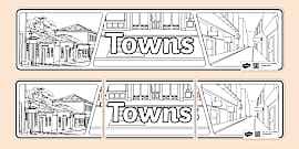Places in Town Colouring Pages - My Local Area - Twinkl