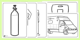 Emergency Services Colouring Sheets (teacher made) - Twinkl