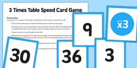 3 Times Table Multiplication And Division Board Game - board game, times
