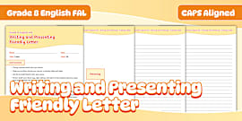 Grade 8 - English FAL - Writing and Presenting - Narrative Essay (CAPS