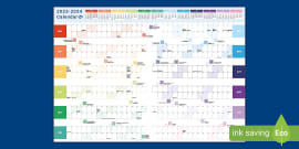 Scotland Academic Wall Planner - 2023-24 (teacher made)