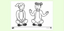 FREE! - Child Shouting at Another Child | Colouring Sheets