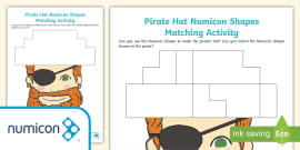 Pirate Ship Numicon Shape Outline and Matching Posters Pack
