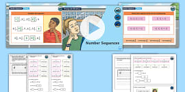 Maths Number Sequences Homework Worksheets (teacher made)