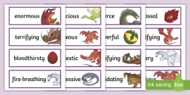 Dragon Verbs Word Mat (teacher made) - Twinkl
