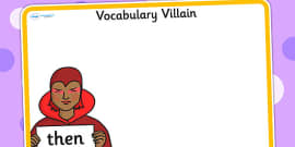 Vocabulary Villain Happy Word Mat (teacher made) - Twinkl