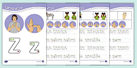 Auslan Handwriting Booklet (Teacher-Made) - Twinkl