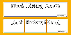 Black History Month Display Banner | Primary Resources