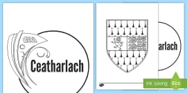 County Derry Crest Colouring Page (teacher made)