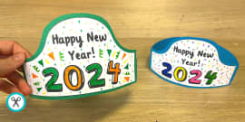 Printable New Year’s Hat Craft Activity | Twinkl USA