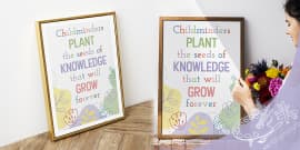 Thank You Childminder Handprint Activity Posters Pack