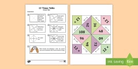 3 Times Table Fortune Teller (teacher made) - Twinkl