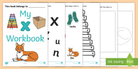 My Workbook X uppercase (teacher made) - Twinkl