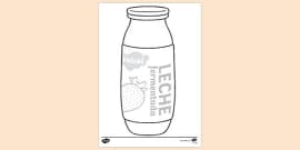 FREE! - Milk Leche Colouring | Colouring Sheets - Twinkl