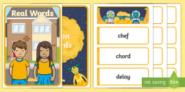 Phonics Screening Level 2 Real and Alien Words Interactive Display Pack