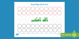 FREE! - Iraq Flag Colouring Sheet - Twinkl Resources