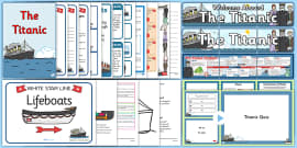 FREE! - The Titanic Cross Section Colour Labelling Worksheet - titanic