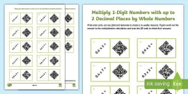 Multiplying and Dividing Decimals Loop Cards (teacher made)