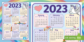 2023 Handprint Calendar Craft (teacher made) - Twinkl