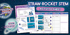 Rocket STEM Activity | Straw Rocket Template | Twinkl