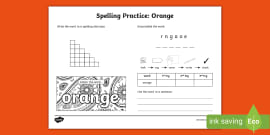 Special Spelling Practice Worksheet (teacher made) - Twinkl