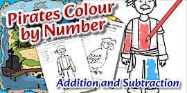 Pirates Color by Number Addition and Subtraction Up to 20 - 20