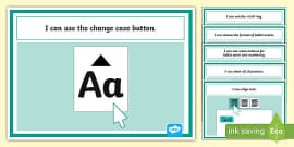 Word Processing Skills Display Poster (teacher made)