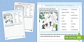 Snow Day Write Up Sheet (teacher made) - Twinkl