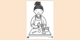 Child Saying Please Colouring Sheets | Colouring Pages